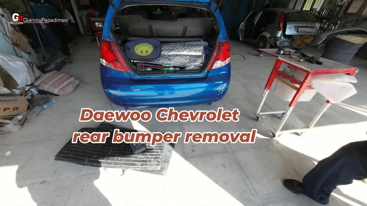 Daewoo Chevrolet Kalos Aveo rear bumper removal - YouTube