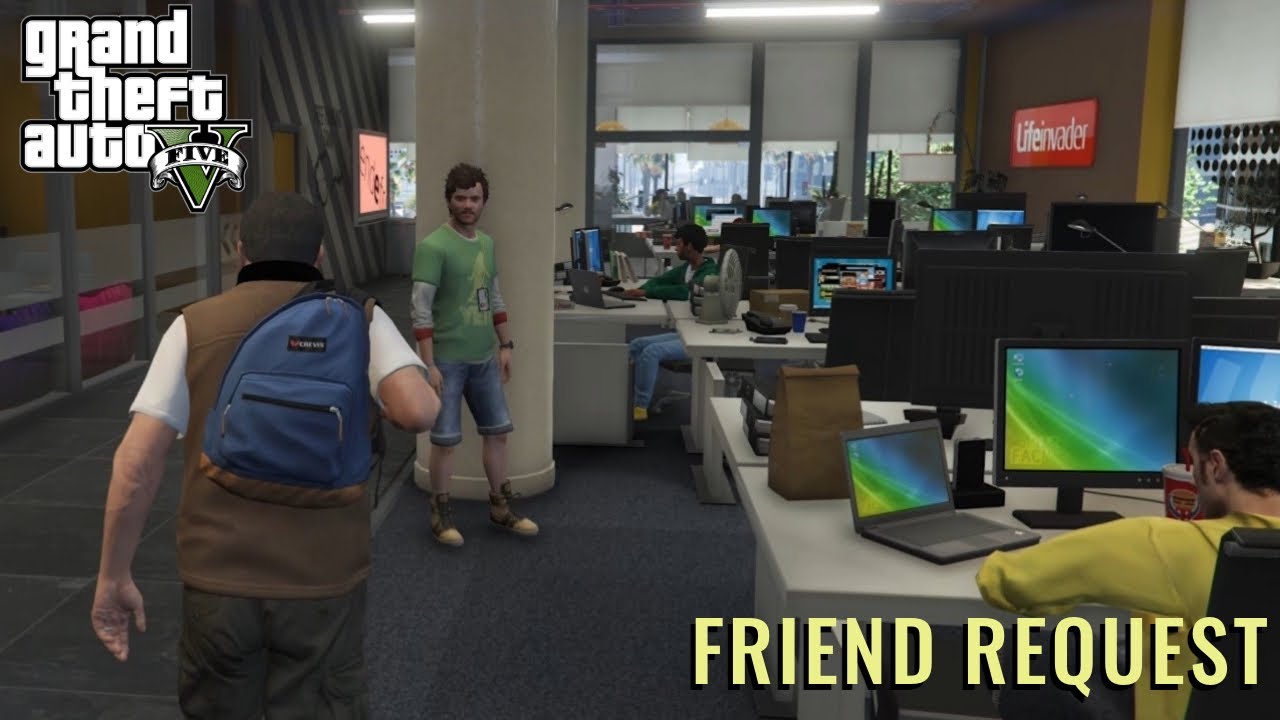 Invading the LifeInvader | GTA 5 Mission #7 Friend Request [4K] - YouTube