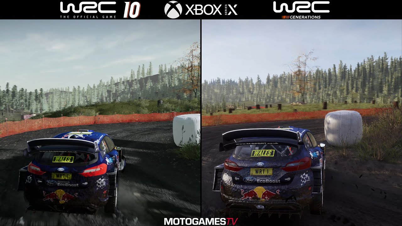 WRC 10 vs WRC Generations Comparison | 2017 Ford Fiesta WRC at Rally Wales - YouTube