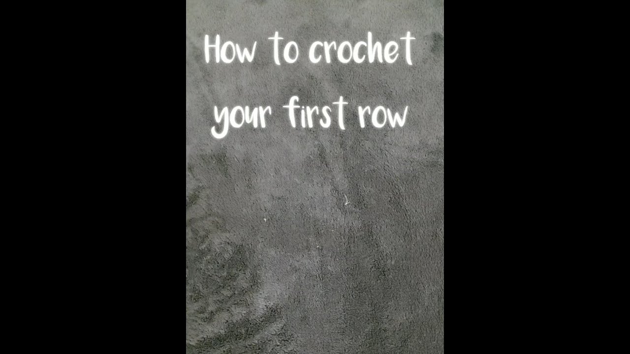How to crochet your first row - YouTube