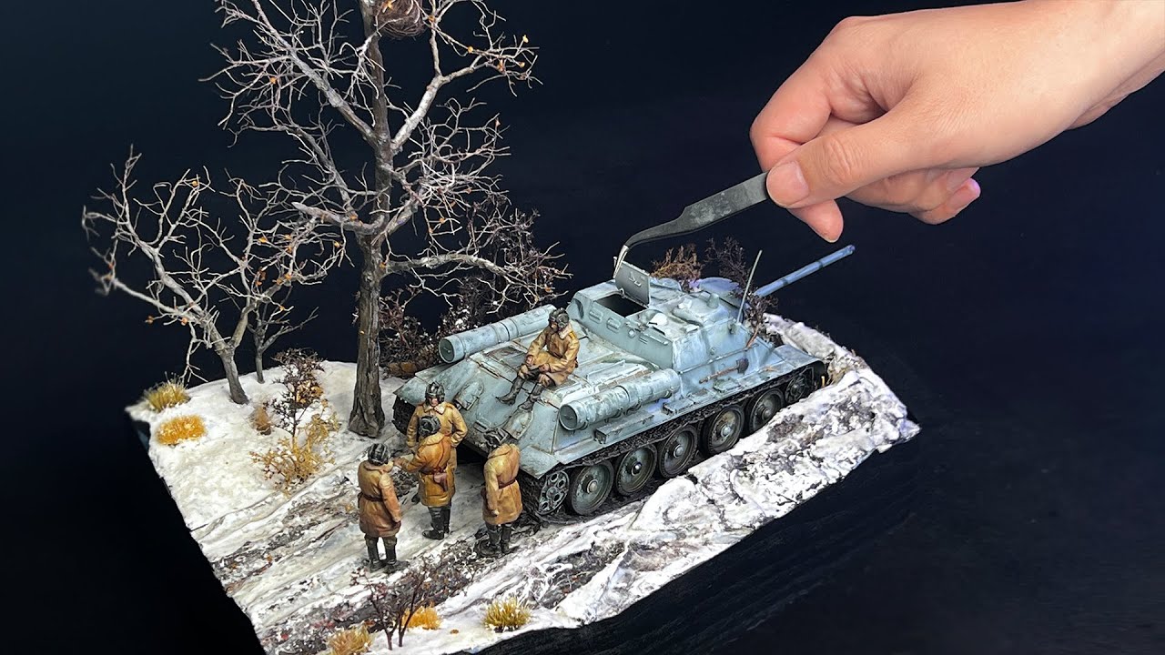 My SU-85 Soviet Tank Model Diorama is so realistic! - YouTube