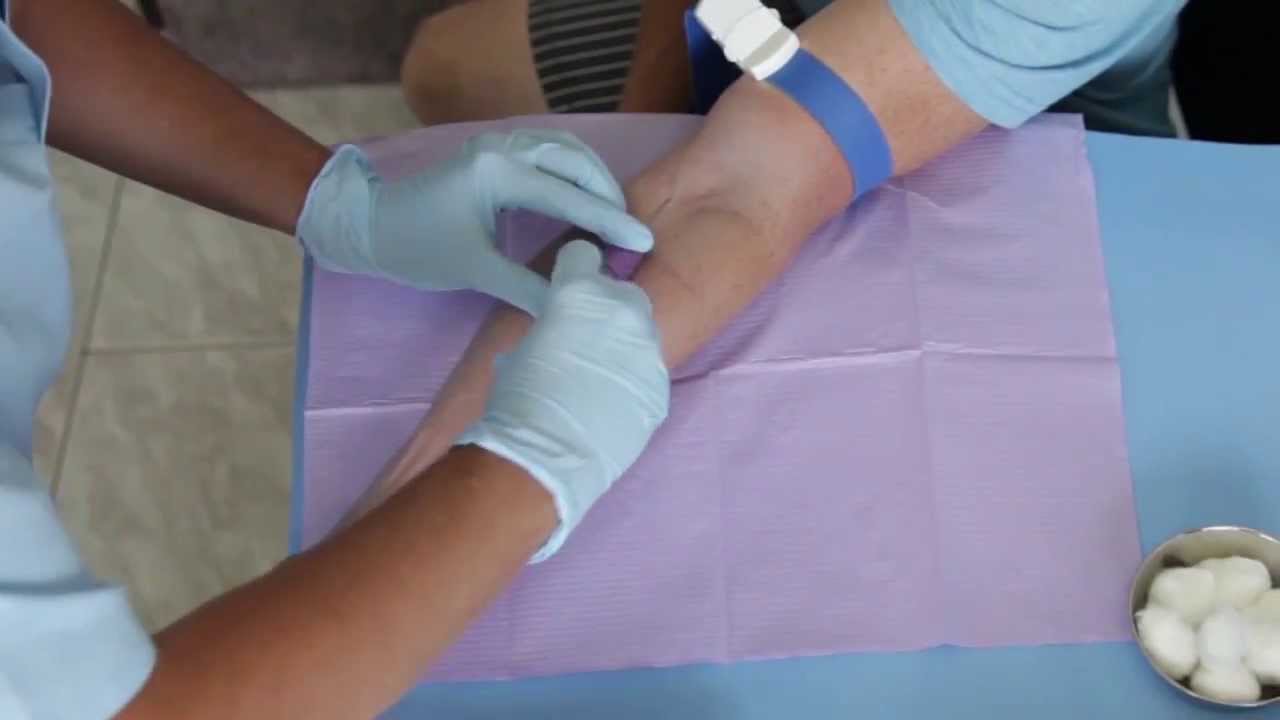 Draw Venous Blood using a Vacuum Tube - YouTube