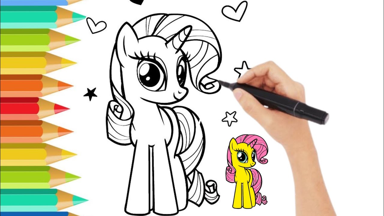 How to Draw Unicorn | Little Pony | Kids Drawing Little Pony | Anak ...