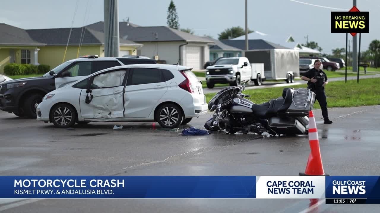 Crash involving motorcycle shuts down lanes along Kismet Pkwy and ...