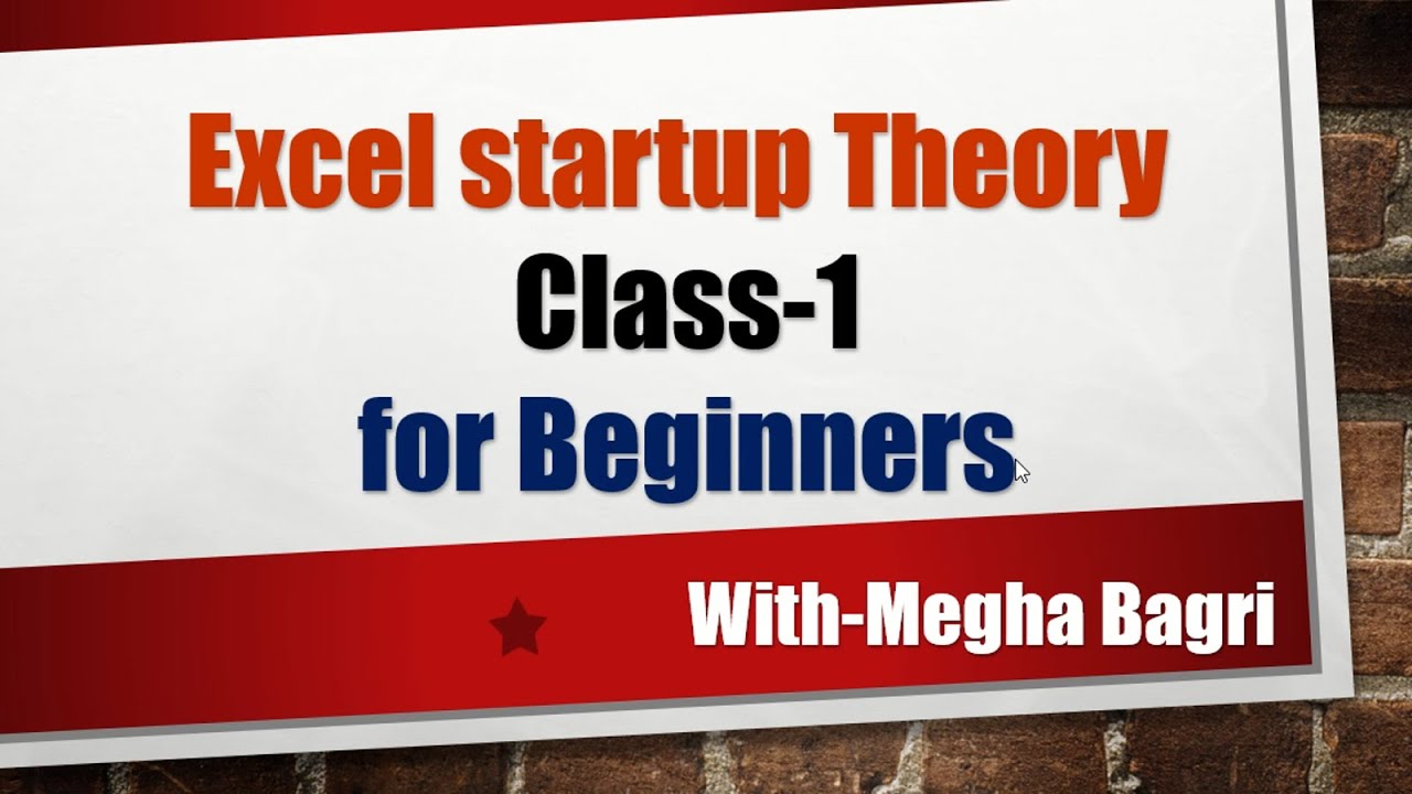 Introduction To Microsoft Excel Basics Tutorial Ii Excel First Theory
