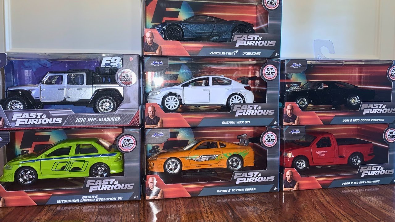 Unboxing Fast & Furious Diecast Cars: Supra, Charger, Lancer Evo, F-150 ...