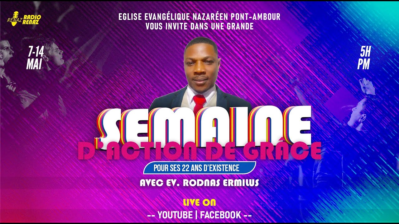 🔴 Soyez reconnaissant envers Dieu 🔴 Jr 5 - Semaine d'action de grâce ...