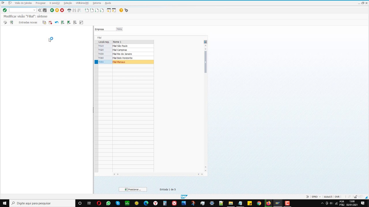 SAP MÓDULO SD ESTRUTURA ORGANIZACIONAL CRIAÇÃO DE FILIAL NO SAP SPRO F5 ...