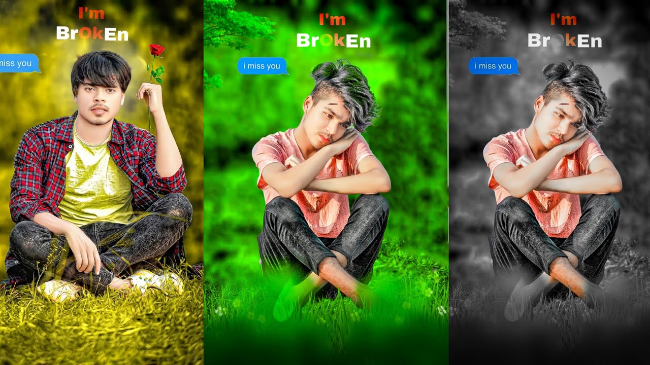 Sad Photo Editing | Broken heart Photo Editing | Hard Face Smooth Edit ...