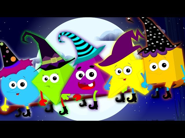 Five Wicked Witches Scary Songs For Kids | Halloween Nursery Rhymes For ...