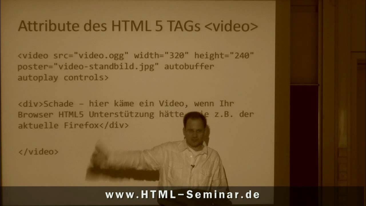 Video über HTML5 einbinden - www.HTML-Seminar.de - YouTube