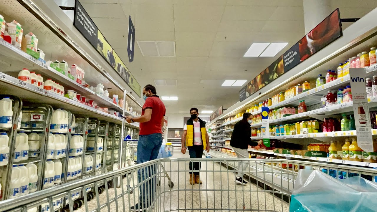 British Supermarket Shopping Walk 2021 - Tesco in London | London ...