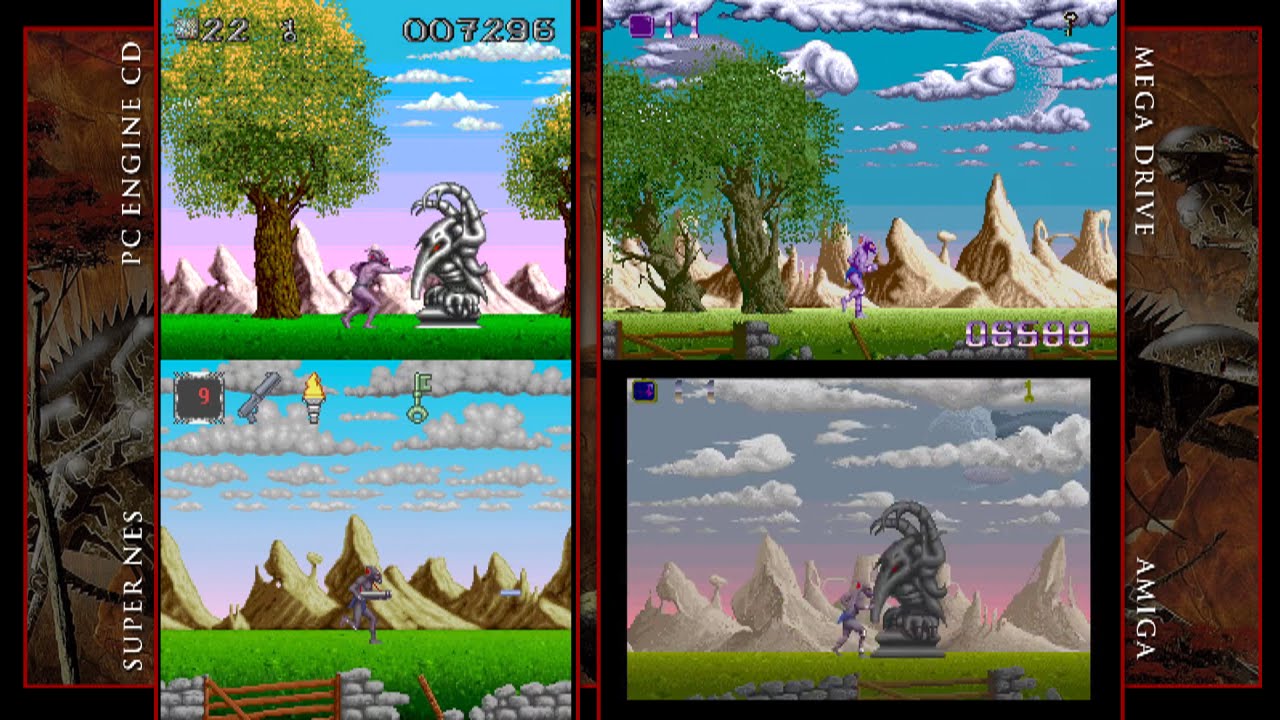 Shadow of the Beast | Amiga, MD, PCE, SNES | Comparison - Quad Longplay ...