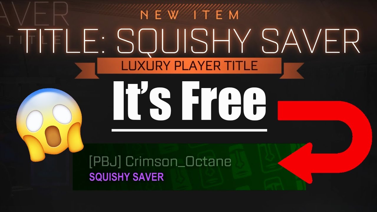 How to get the NEW Squishy Saver Title in Rocket League! - YouTube