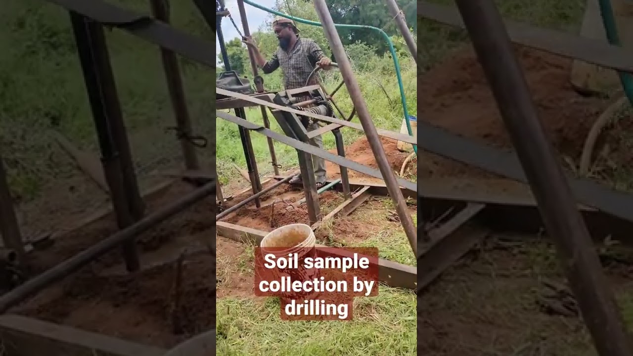 #soil boring work# soil sample collection by drilling#geotech# ...
