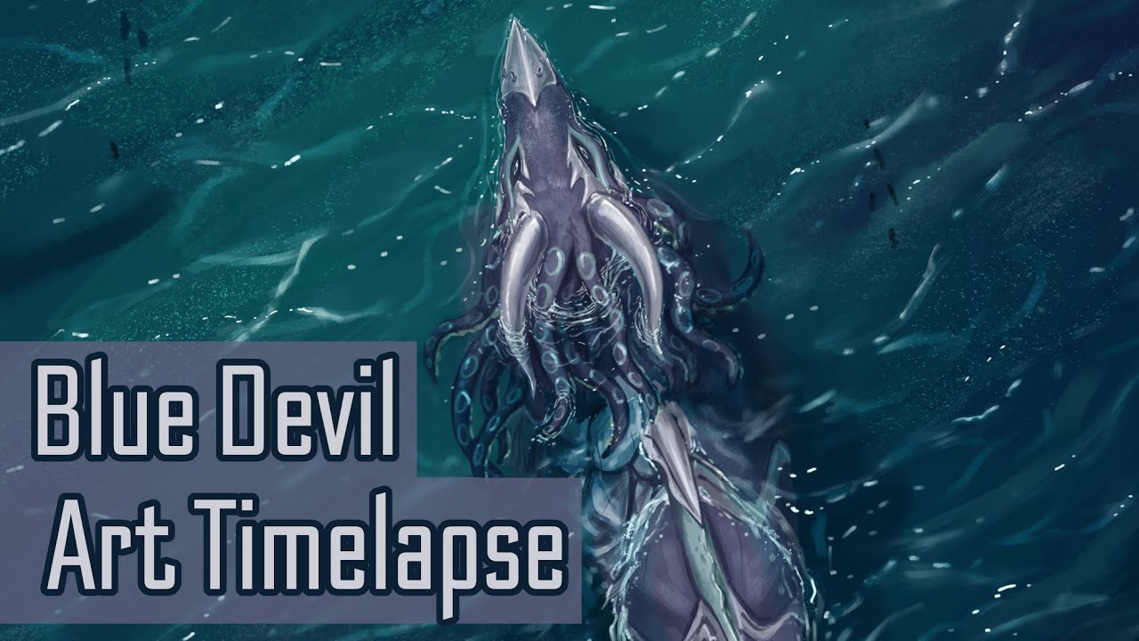 a glimpse of the blue devil krita #pirate #roleplay #art #timelapse # ...