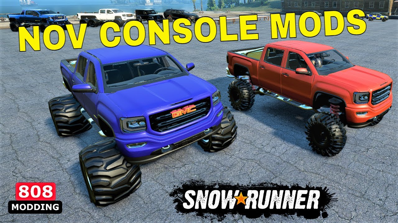 Snowrunner Console Mods Coming NOV GMC Sierra aka Crazys Inferno - YouTube