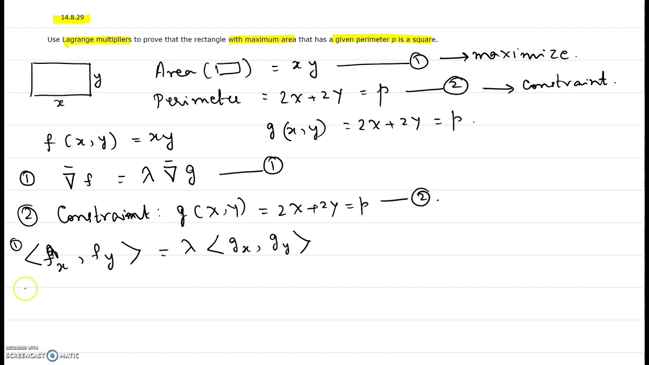Calculus 3 - Constrained Optimization - Practice Exam for Chapter 14 ...