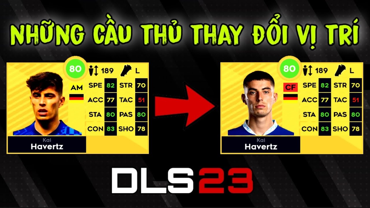 DLS 23 | Những Cầu Thủ Thay Đổi VỊ TRÍ THI ĐẤU Trong Dream League ...