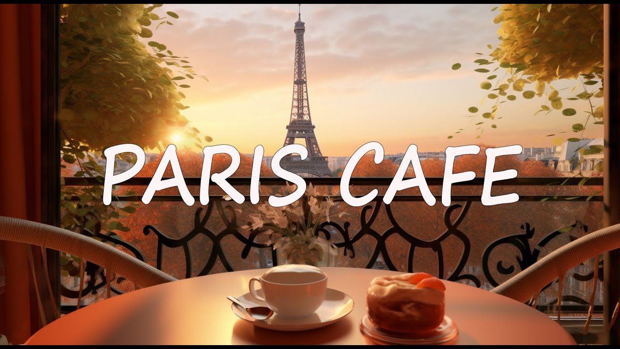 Ambience of a Paris cafe with soft jazz music and bossa nova piano ...