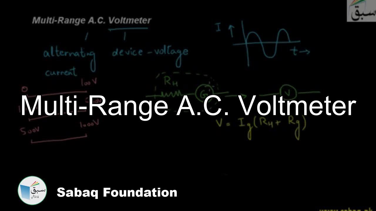 Multi-Range A.C. Voltmeter, Physics Lecture | Sabaq.pk - YouTube