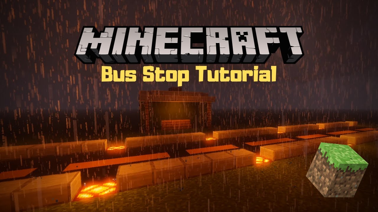 Minecraft: Bus Stop Tutorial - YouTube