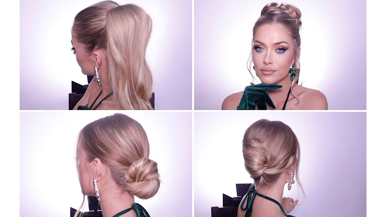 HAIRSTYLES COMPILATION: 4 EVENING GOWN HAIRSTYLES TUTORIAL YOU CAN DO ...