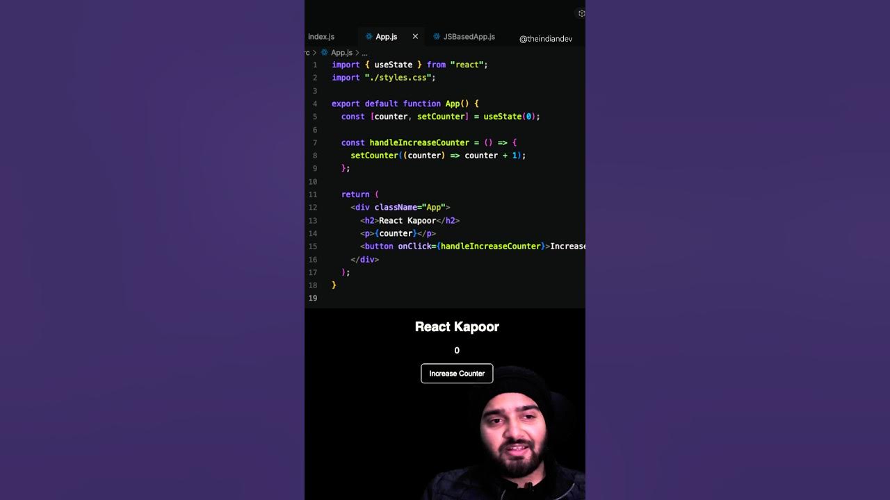 Reactjs Vs Javascript Based App Reactjs Javascript Youtube