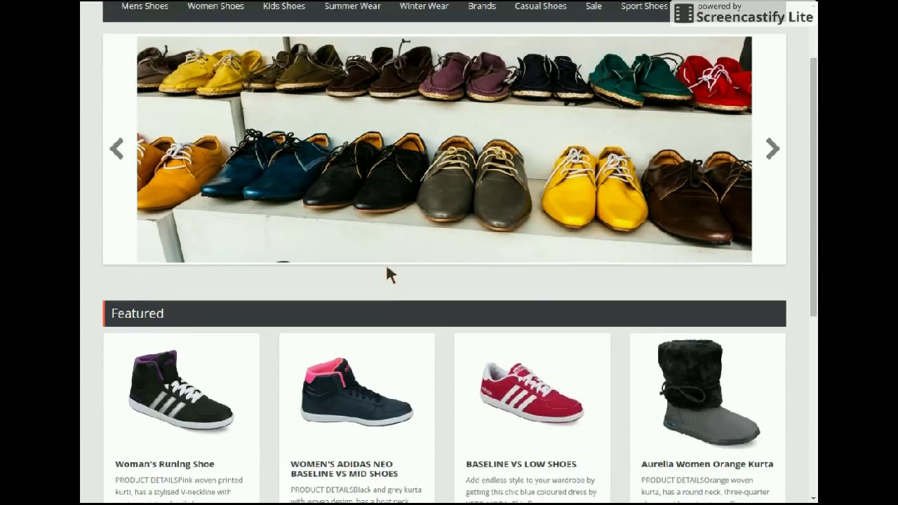 Php And Mysql Project On Online Shoe Store Youtube 2657