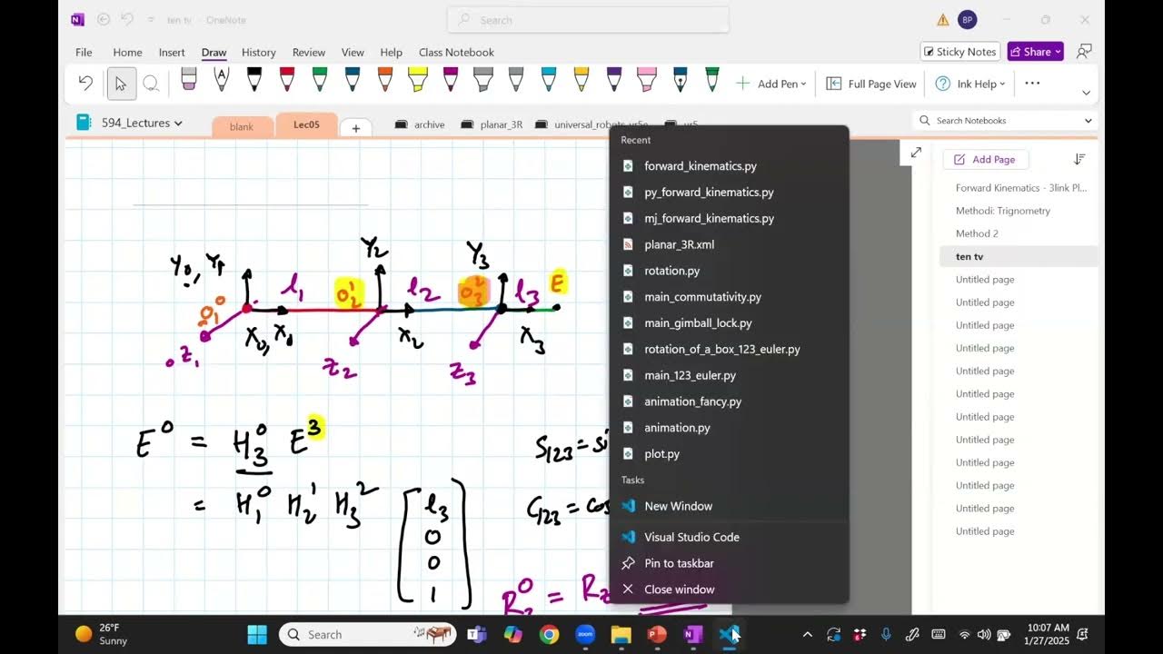 Robotics3D Lec05b: Planar 3R, Forward Kinematics & Reachable Space ...