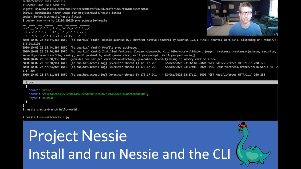 Project Nessie: Install and run Nessie and the CLI - YouTube