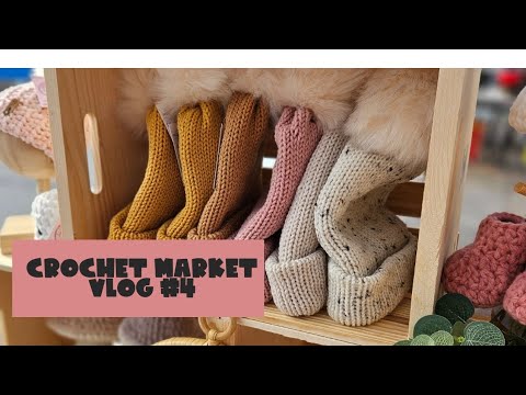 Crochet Market Vlog #4: booth setup idea for one table, market ...