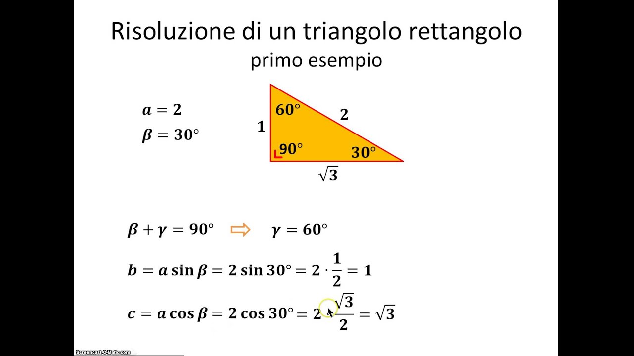 TRIGlez2 - Risoluzione di triangoli rettangoli - YouTube