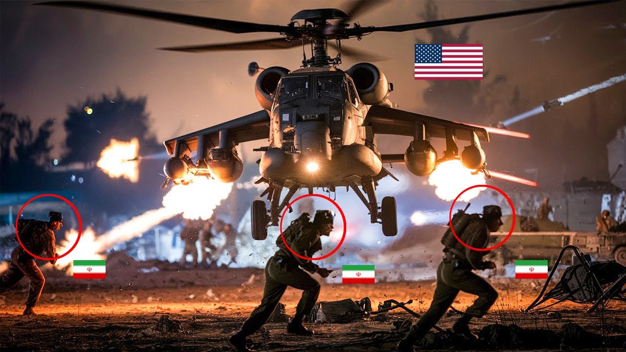 Live US Army AH-64 Apache Night Strike Obliterates Iran Soldiers ...