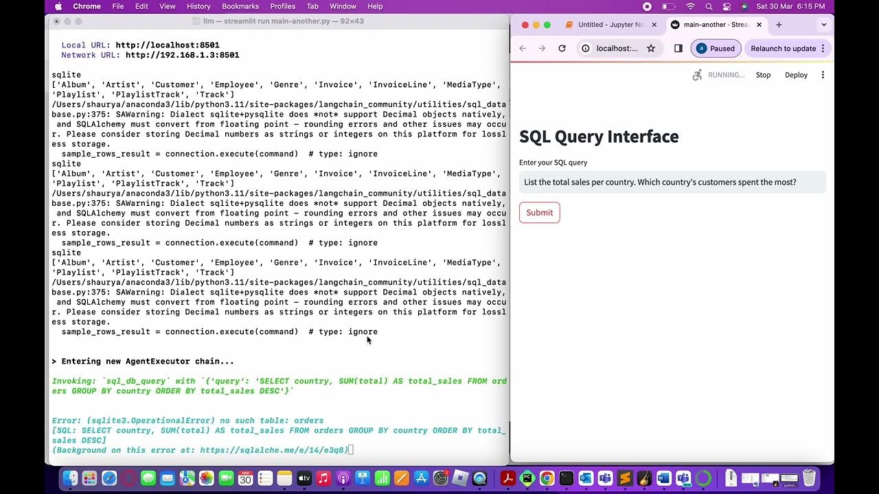 Connect DB with LangChain Sql Agent - YouTube
