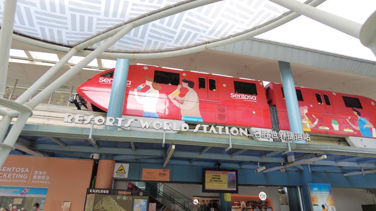 Sentosa Express Monorail Line - VivoCity to Sentosa Island - Singapore ...