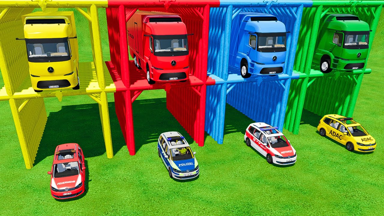 TRANSPORTING VOLKSWAGEN CADDY ALL DEPARTMENT CARS WITH MERCEDES ...