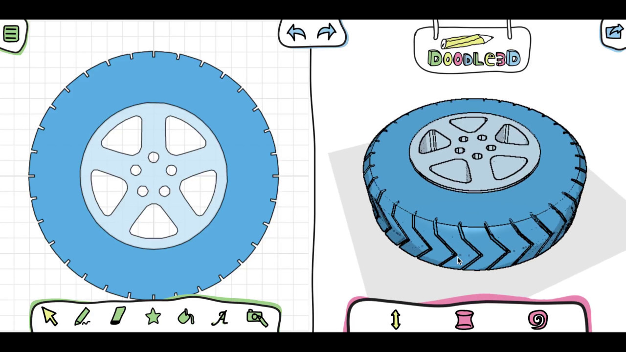 How to design a tire with Doodle3D Transform? - YouTube