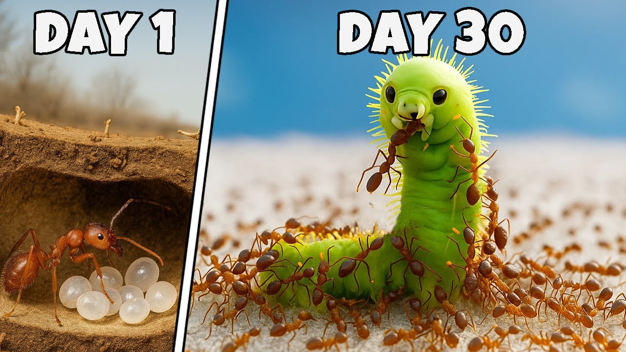 1000 Fire Ants vs Dangerous Prey | 30 Days of Ant Colony Simulation ...