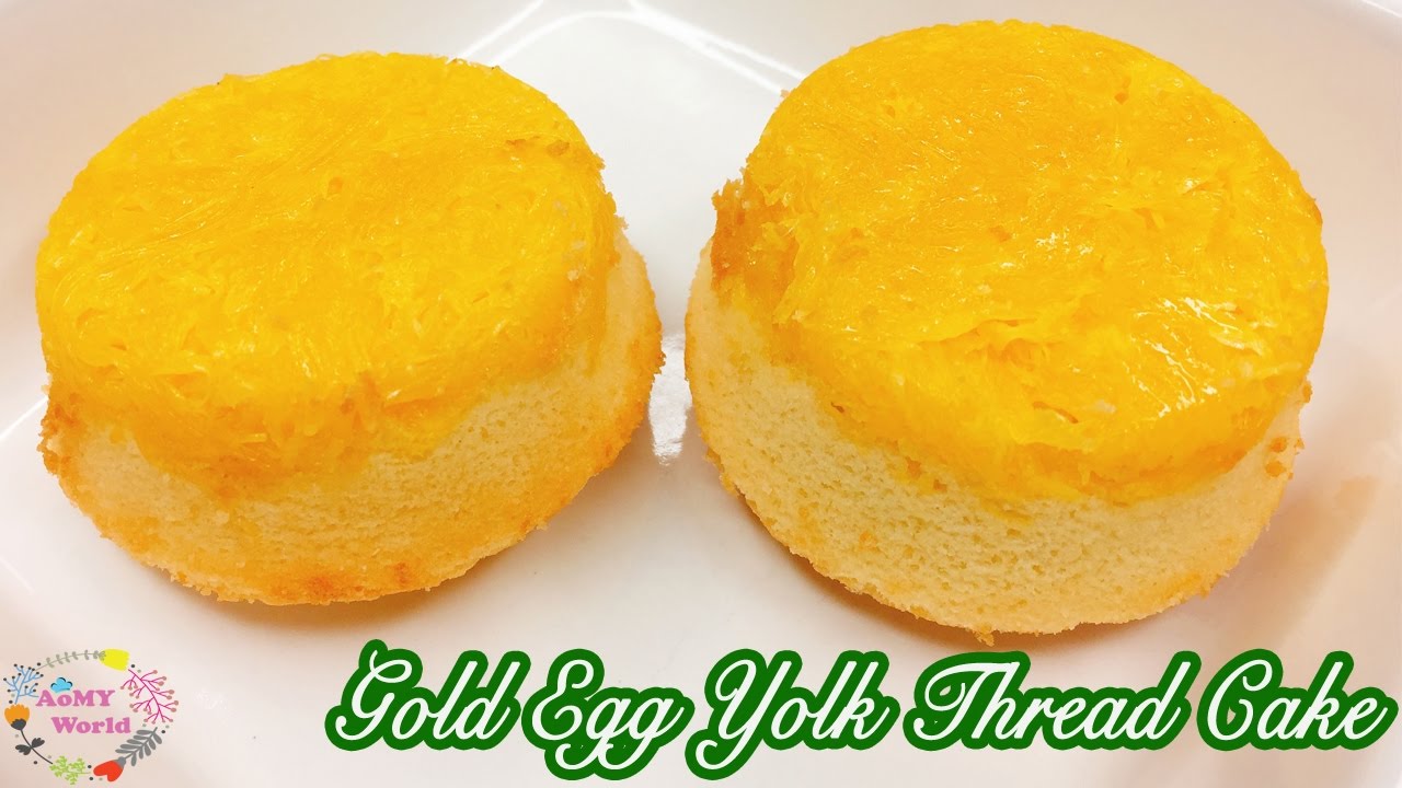 Gold Egg Yolk Thread Cake | เค้กฝอยทอง | ออมมี่ เข้าครัว - YouTube