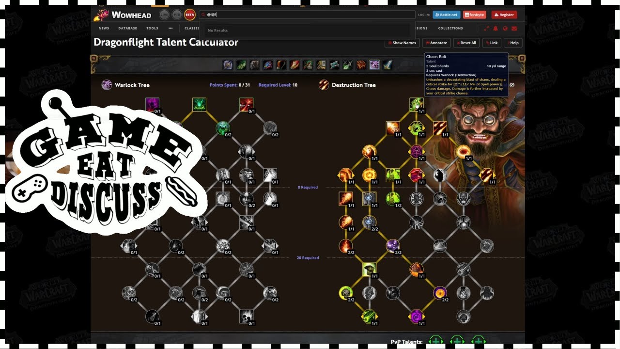 [WoW Dragonflight] Destruction Warlock Revamped Talents Instant Cast ...