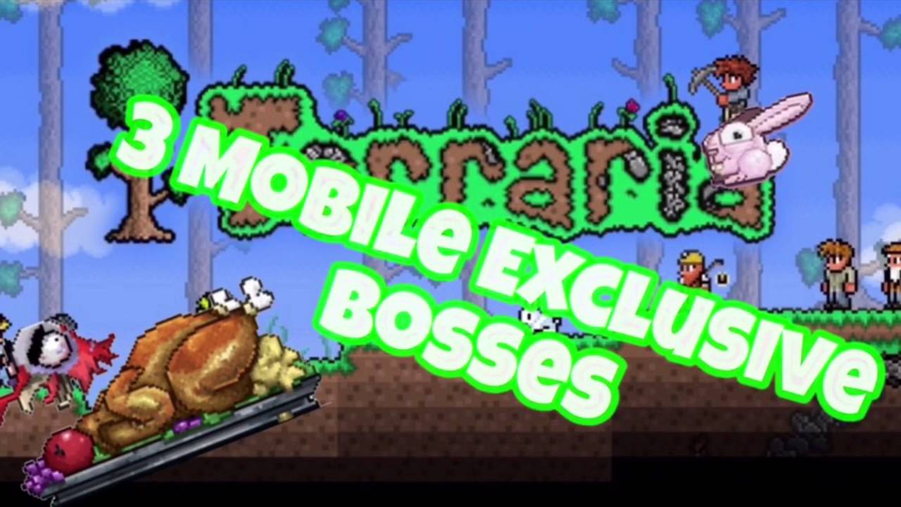 Terraria | 3 Mobile Exclusive Bosses - YouTube