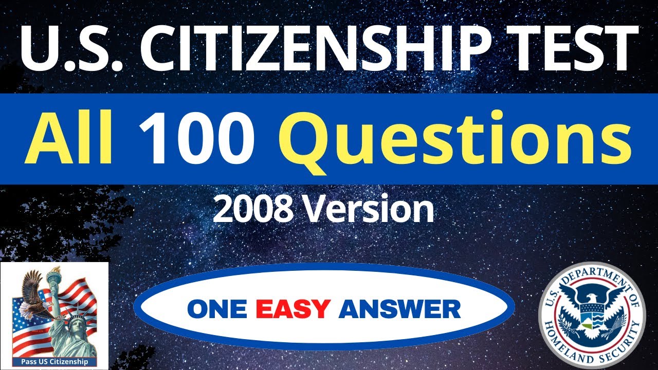 2022 USCIS Official 100 Civics Test Questions & Answers | US ...