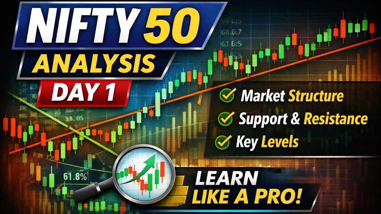 NIFTY 50 Analysis – Day 1 | Market Structure & Key Levels 📈 - YouTube