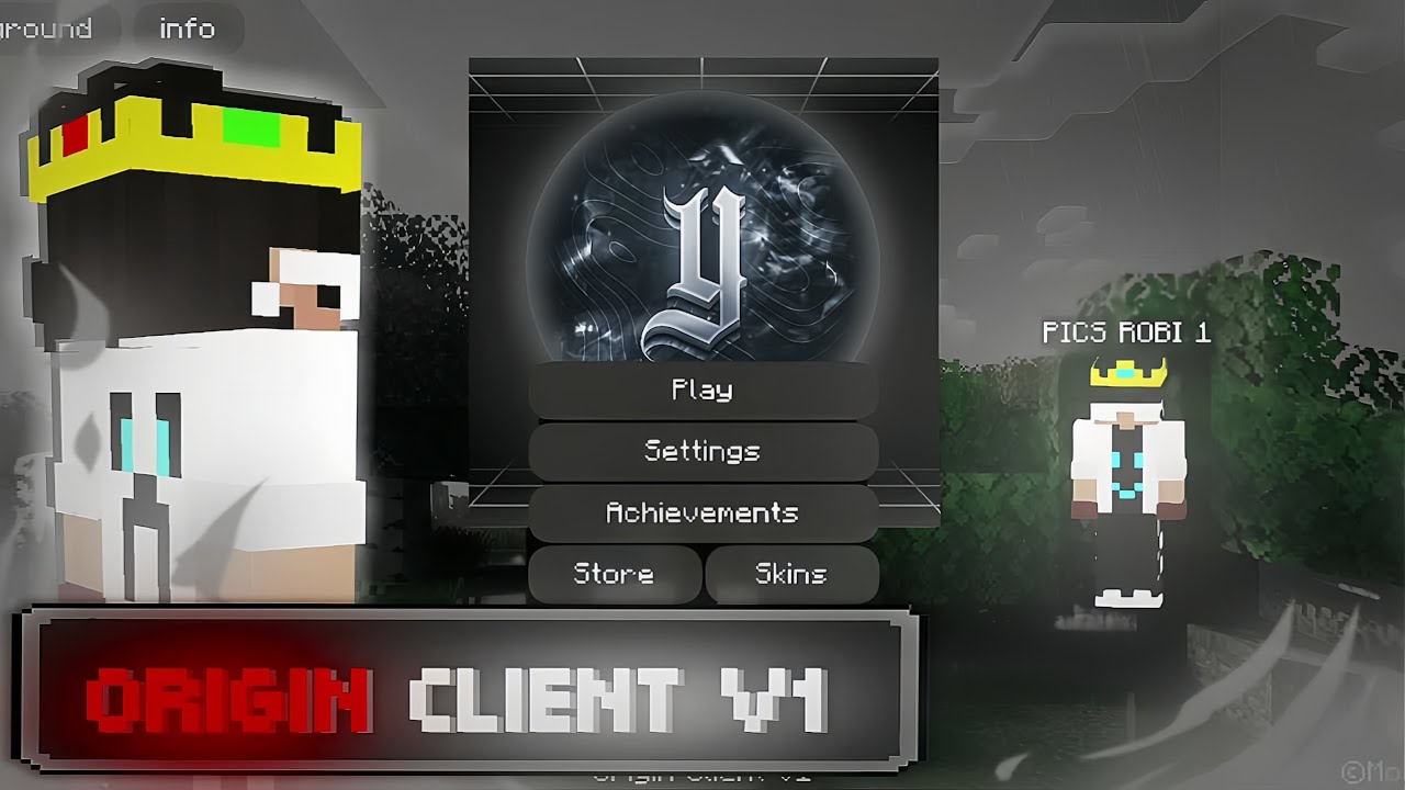 ORIGIN CLIENT v1 NEW MINECRAFT MCPE - YouTube