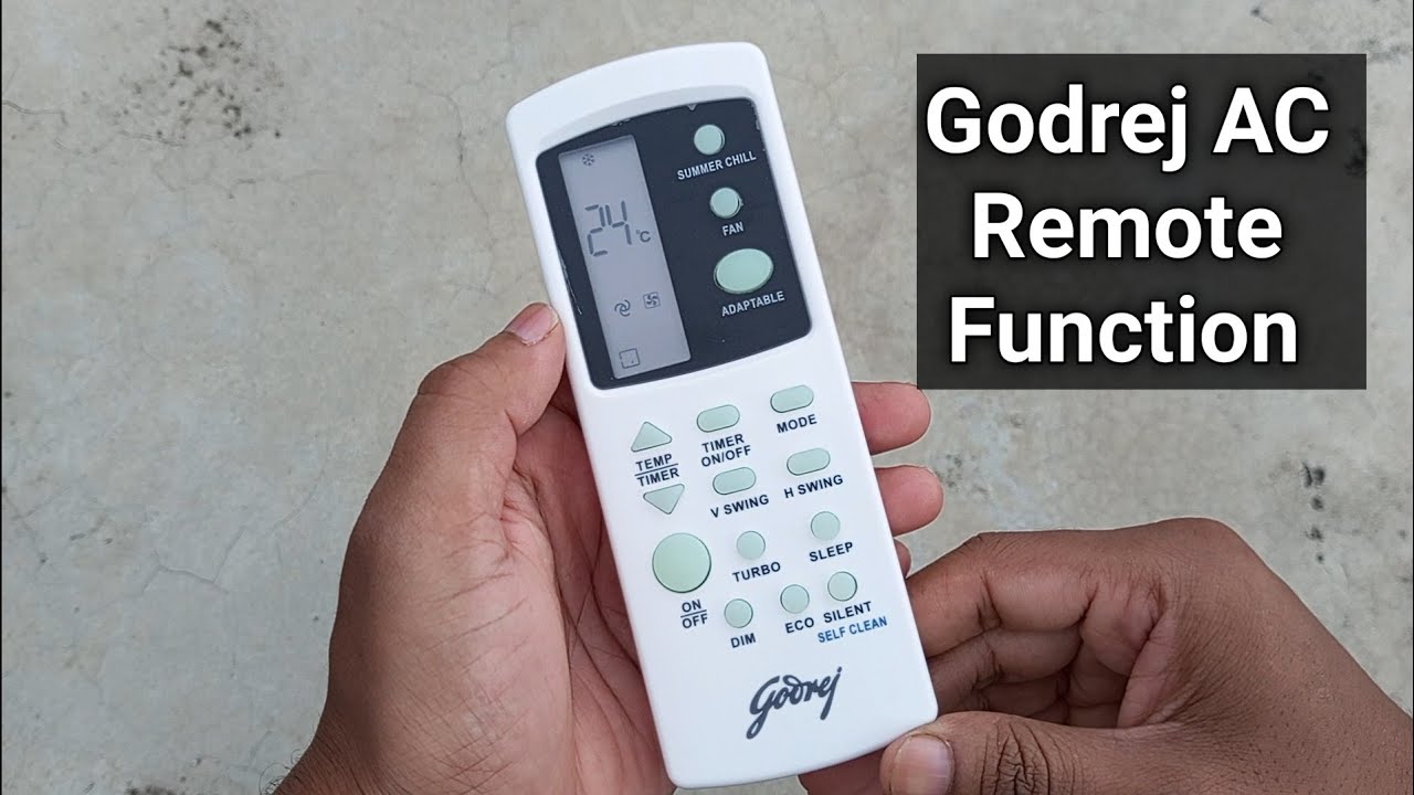 How to use godrej Ac remote control | Godrej AC remote full function ...