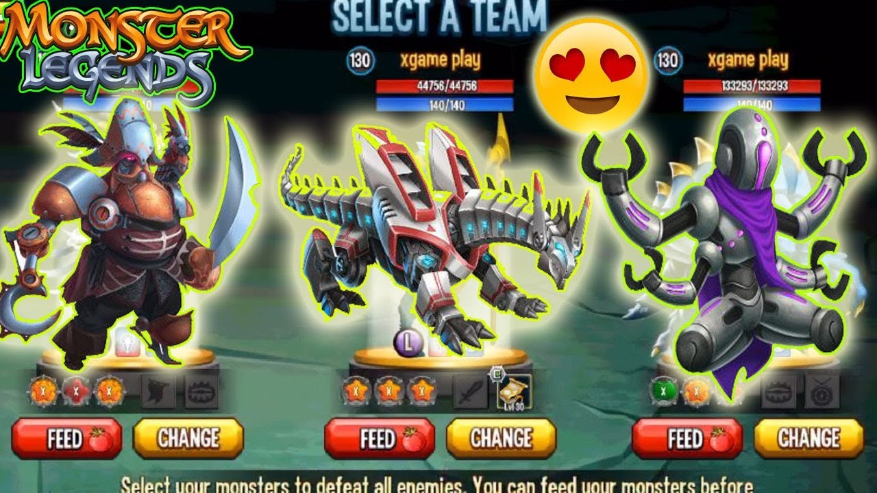 Monster Legends equipo Mechamancer Captain Copperbeard m-2 wyvern team ...