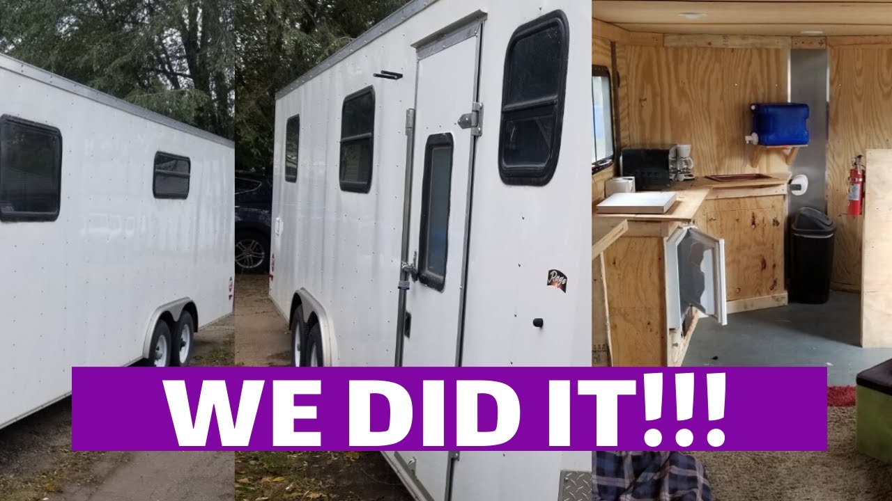 Cargo Trailer Conversion || We are "FINISHED"!!! - YouTube