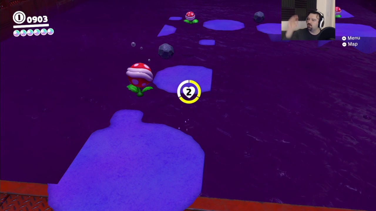 Super Mario Odyssey playthrough pt123 - Purple Goo ROOM OF DOOM! - YouTube