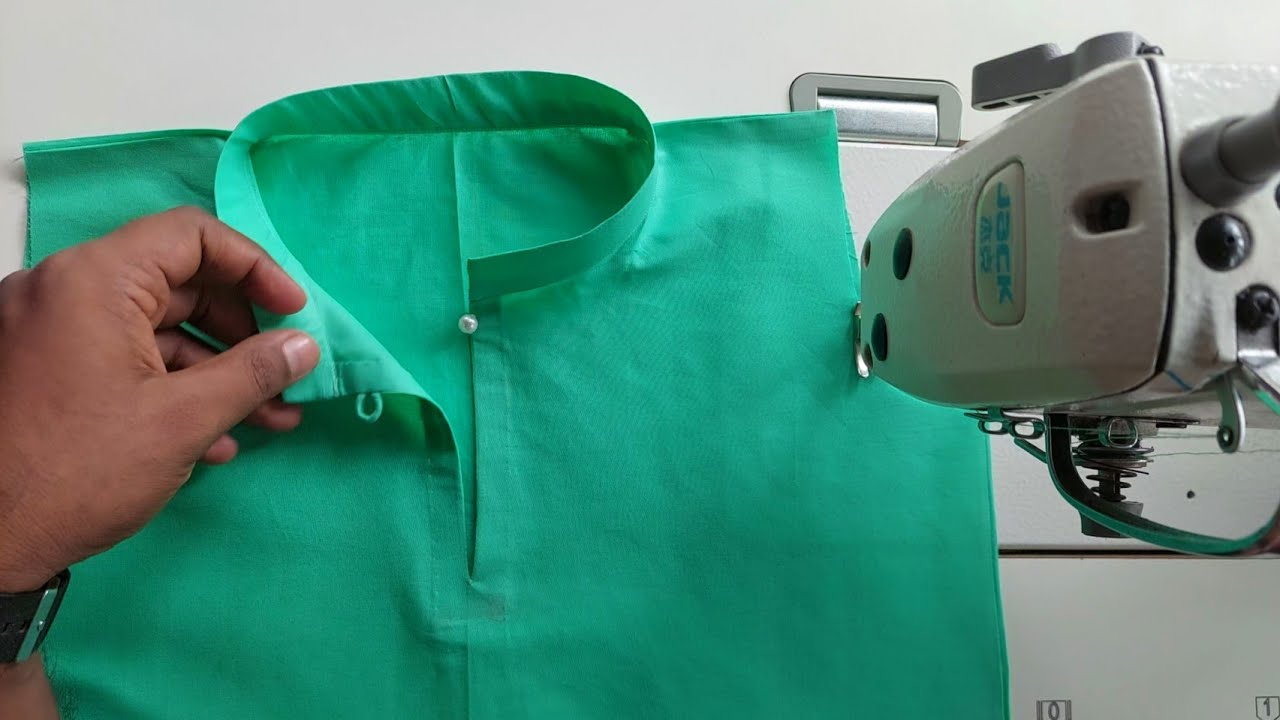 professional Ban collar cutting and stitching - YouTube